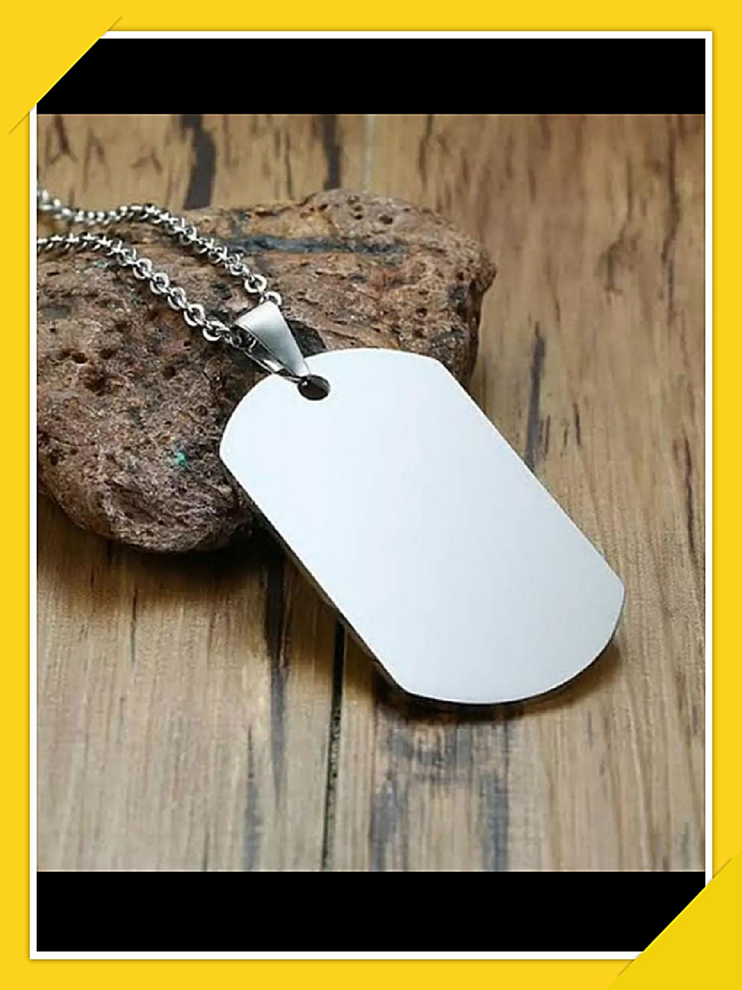 Silver Stainless Steel Chain Locket Necklace for Men/Boys | Daraz.pk