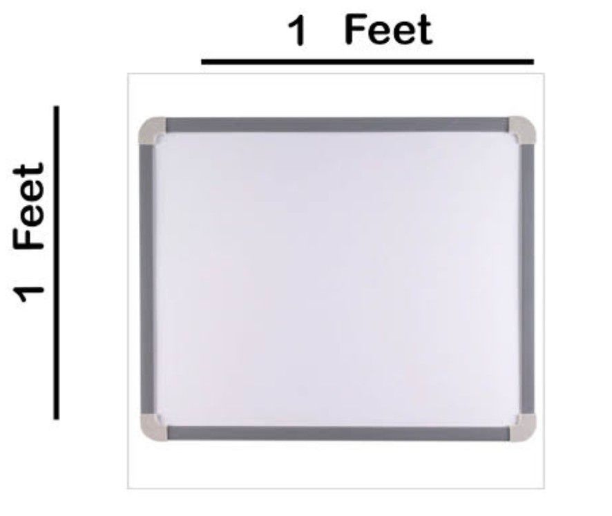 White Board 1x1 Feet Aluminium Quality | Daraz.pk