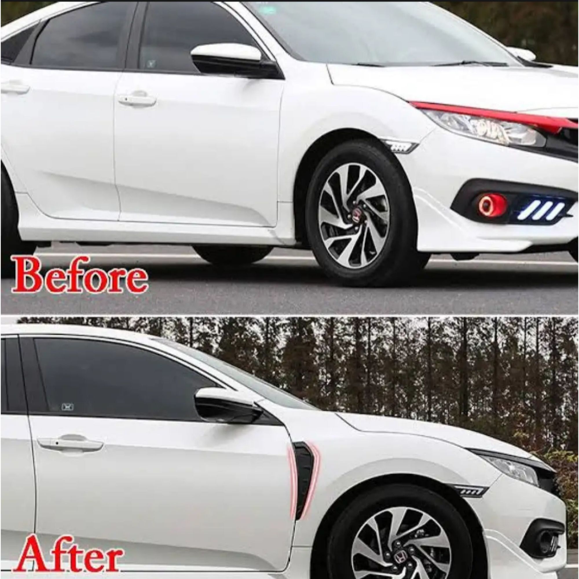universal sports side Fender Air Flow Fins Auto side Vent Air Flow ...