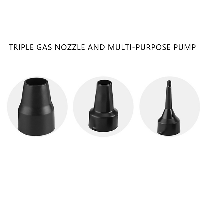 3 Sizes Nozzle Pump Nozzle Head Air Inflator Adaptor Replacement Nozzles Black Air nozzle of ...