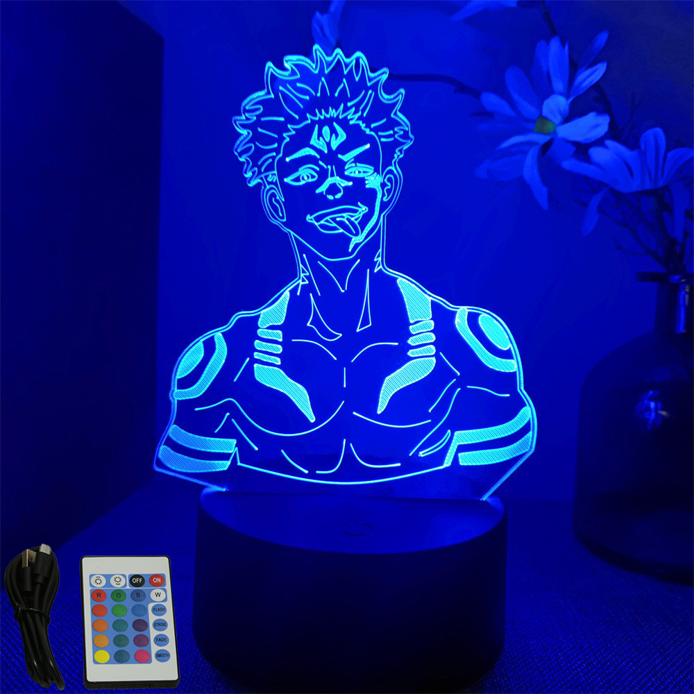 3D Anime Lamp Jujutsu Kaisen Led Night Light RGB Table Lamps Satoru ...