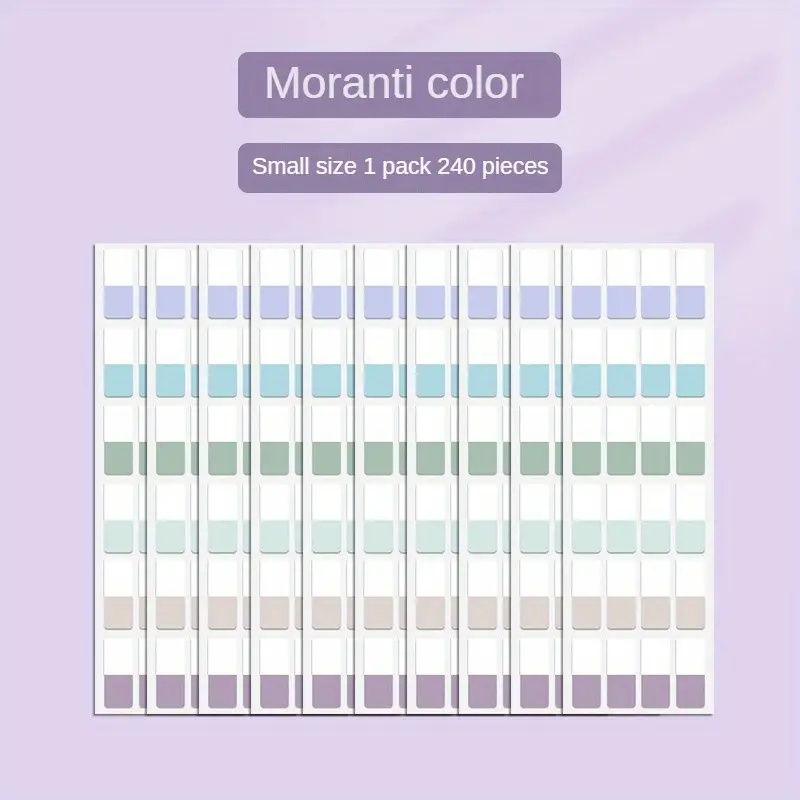 Morandi Colors Index Stickers, Light Color Index Notes, Transparent ...