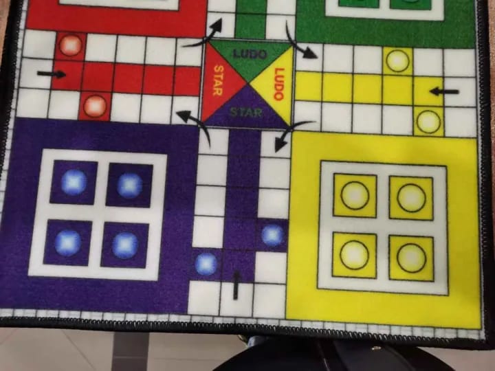 Ludo Carpet Matt Game | washable Ludo Game | Ludo Carpet Large Size 2x2 ...
