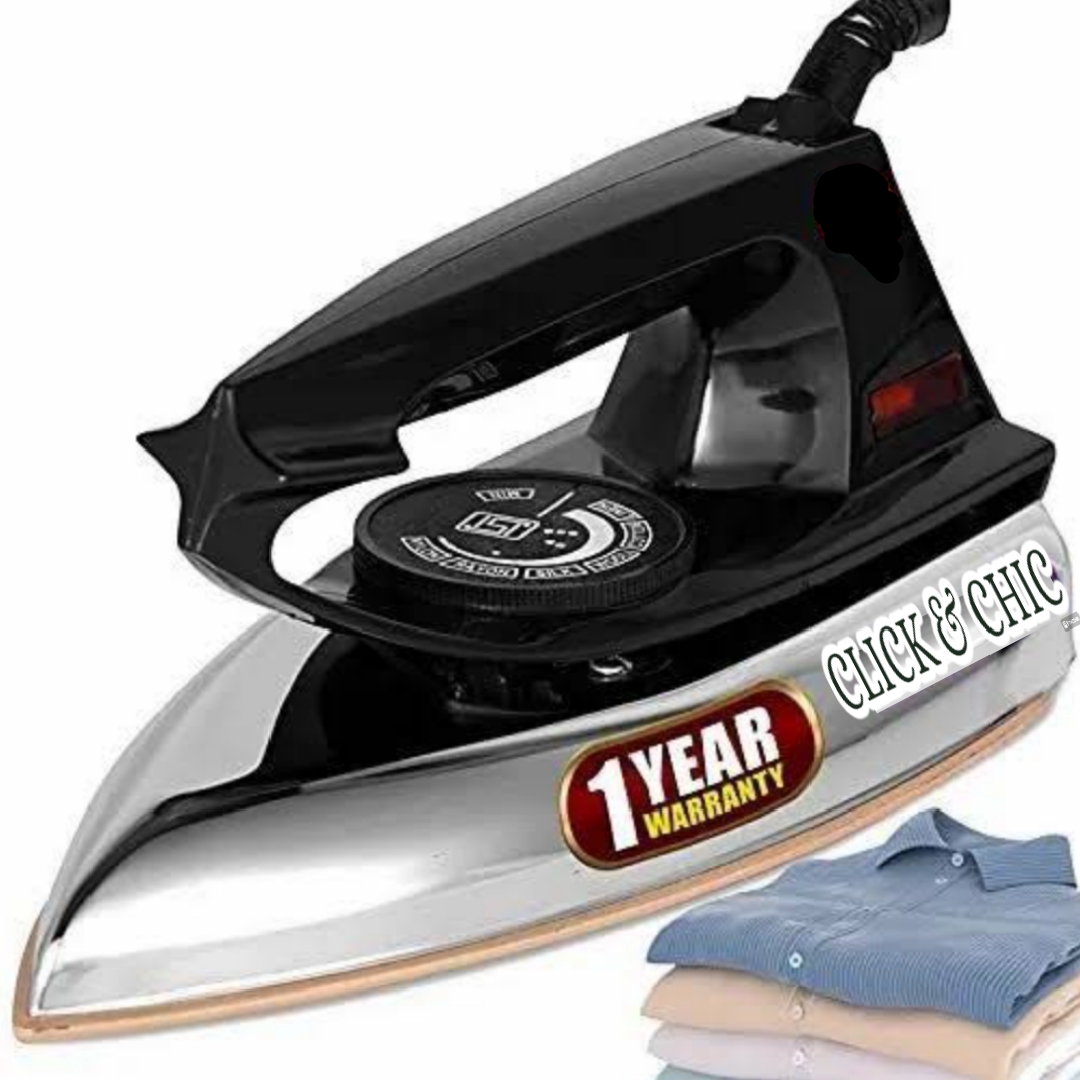 Light Weight Dry Iron 1000w | 1 Year Warranty | Non-stick Iron | Electric Iron | Daraz.pk