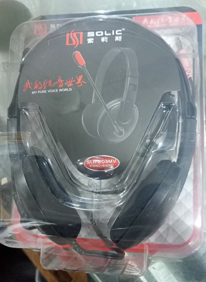 SOLIC SLR-203MV Powerful Stereo Headphones with Mic | Daraz.pk