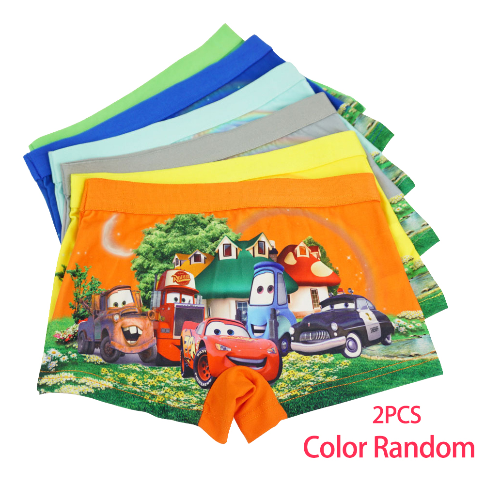 2pcs/bag Four Seasons New Children's Underwear Boxers Kids Car Cartoon ...