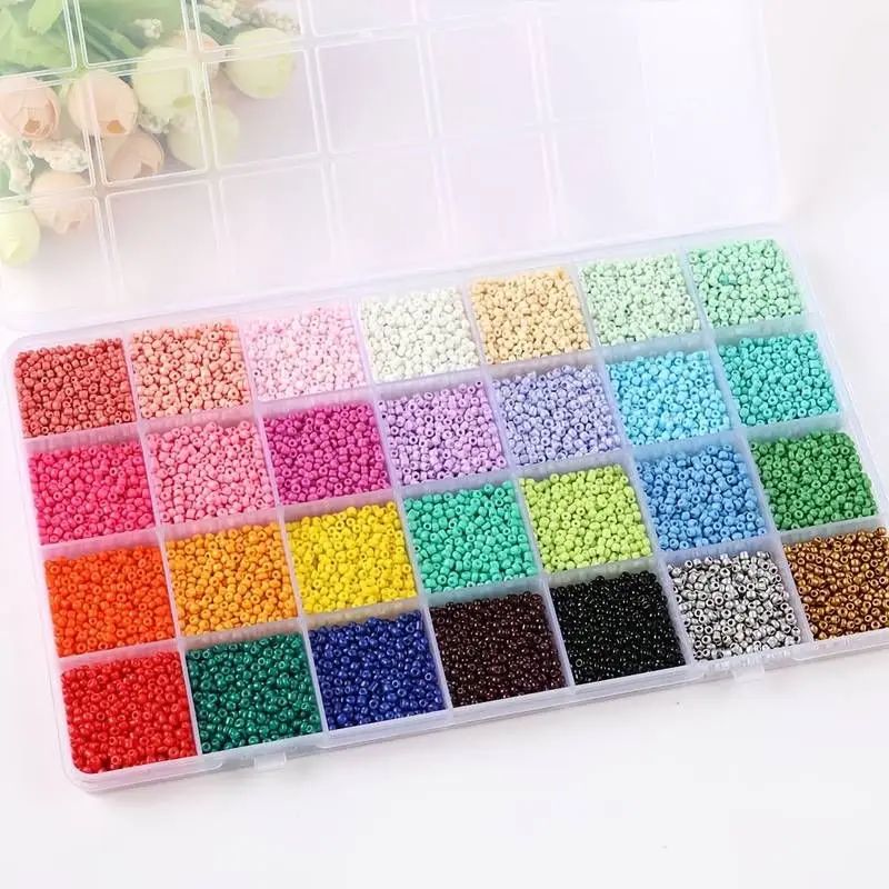 Upto 3000 Beads Random Multicolor Seed Beads Fashion For DIY Bracelet Necklace Handicrafts ...