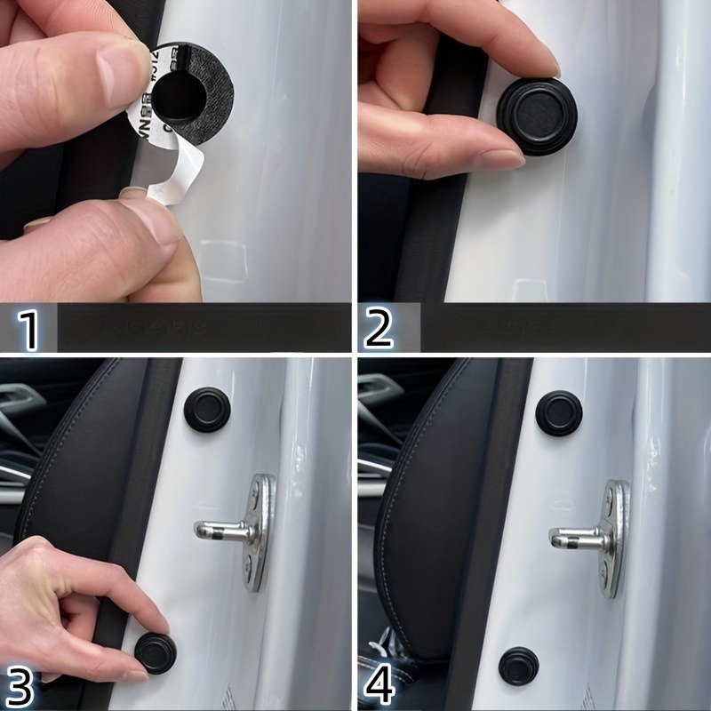 8PCS car door shock absorber sound insulation and silent protection to ...
