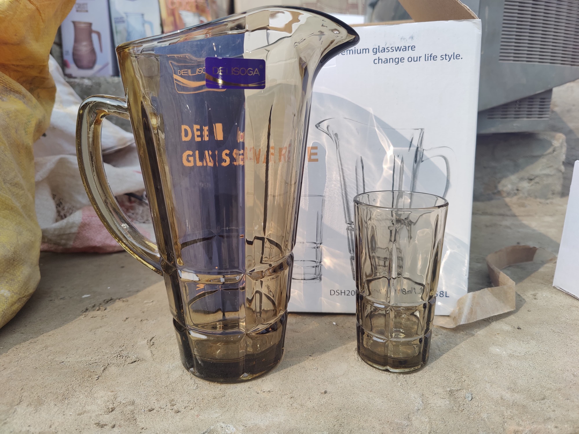 Deli Water set 1 Jug and 6 piece Glass | Daraz.pk