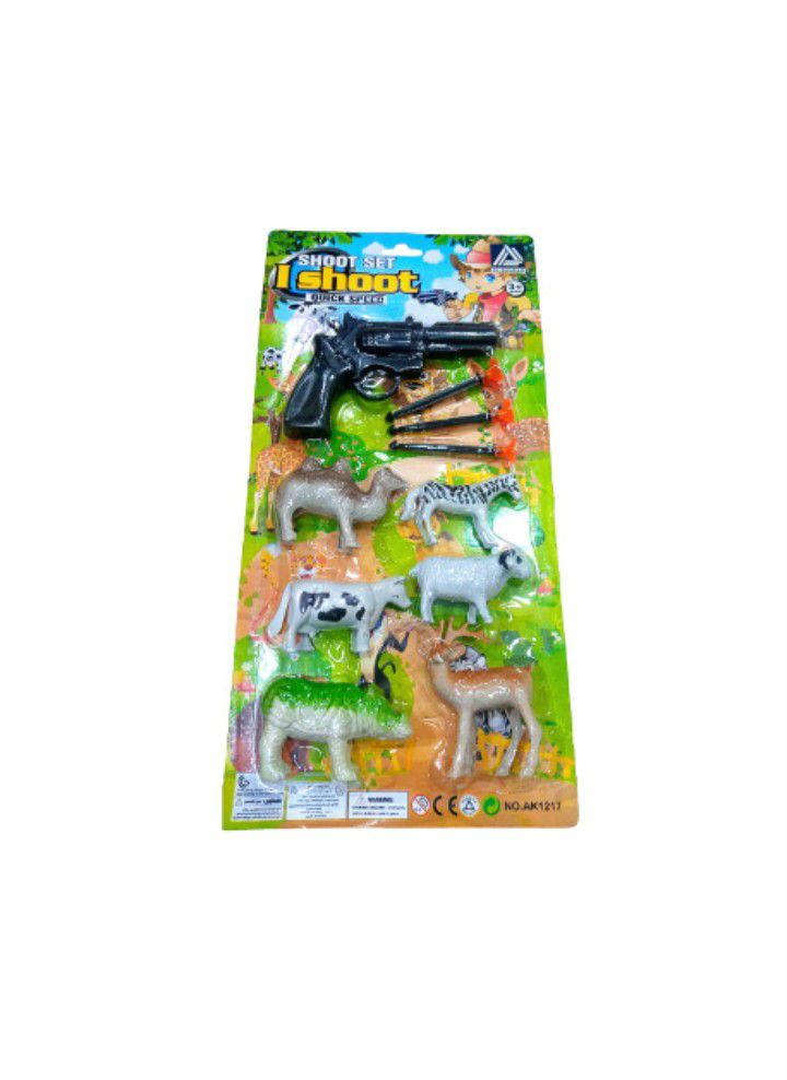 Gun shooting set with 06 Animals toys for kids (Animals Hunting Game ...