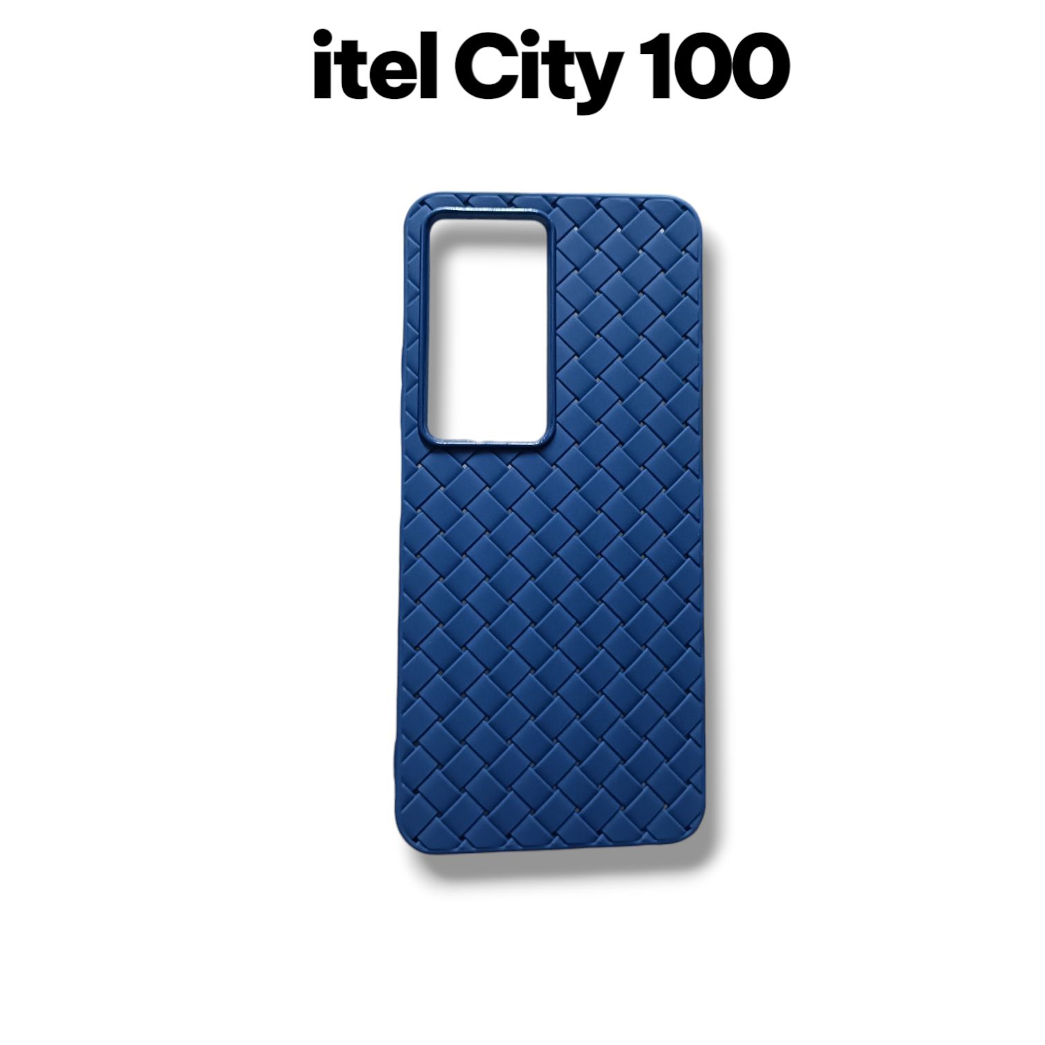 itel City 100 Back Cover Soft New Woven Design Leather Feel Tpu Case ...
