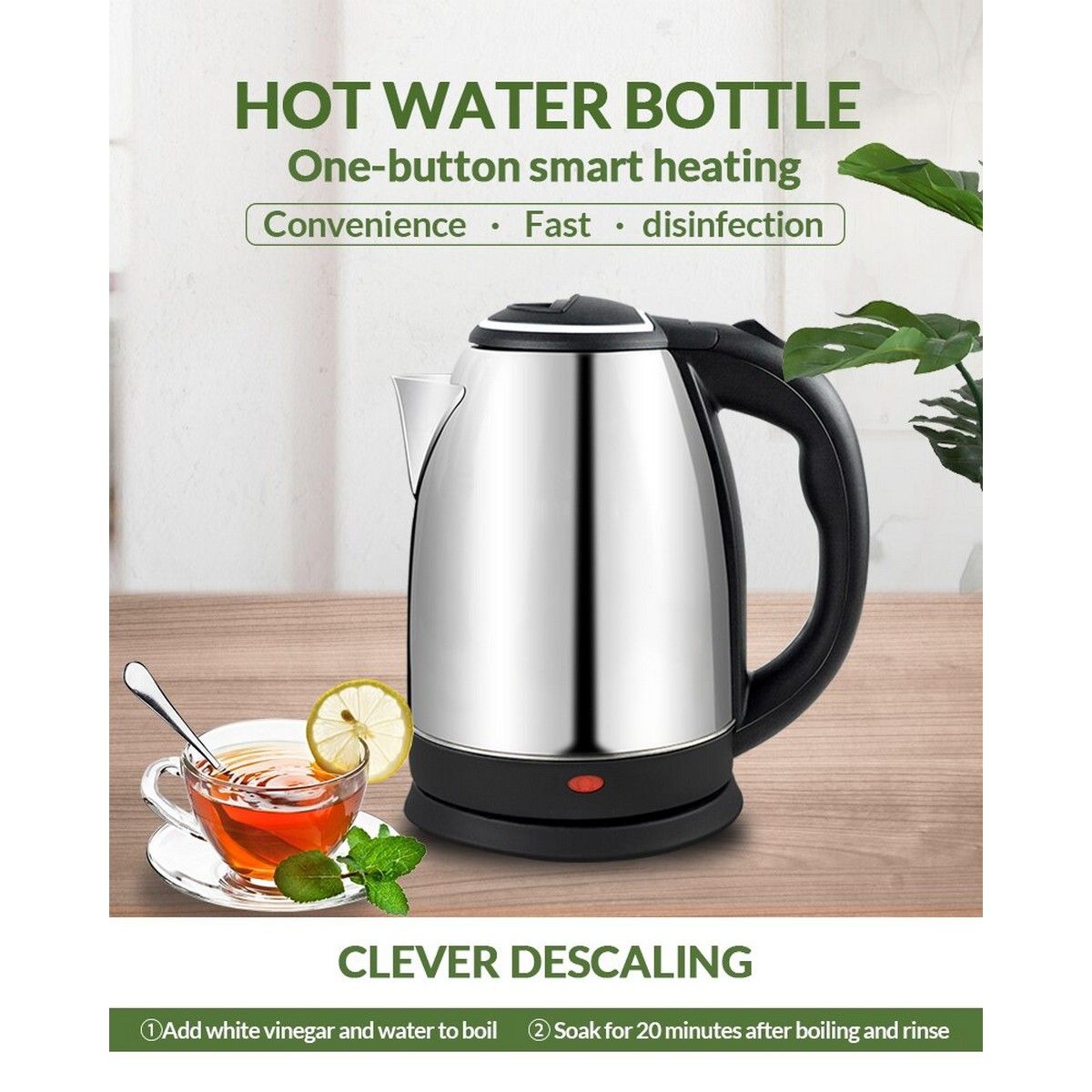 Electric Kettle 2.0 Ltr Tea Kettle Cordless Lifestyle Fast Boiling ...