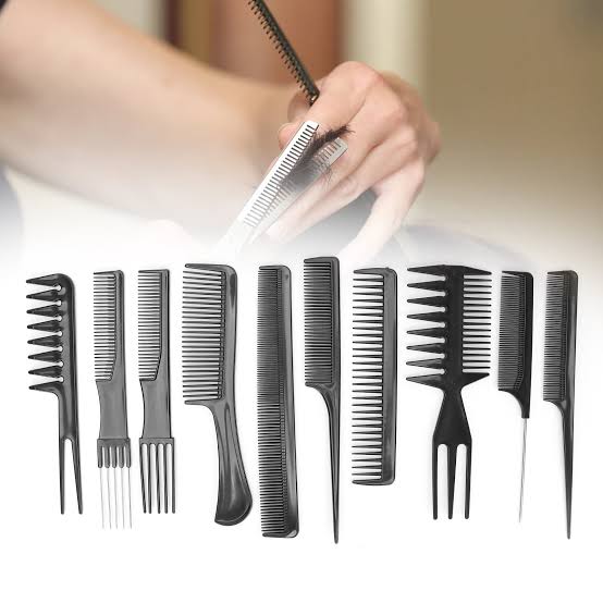 Pack Of 10 Professional Hair Styling Comb Kit Set | Daraz.pk