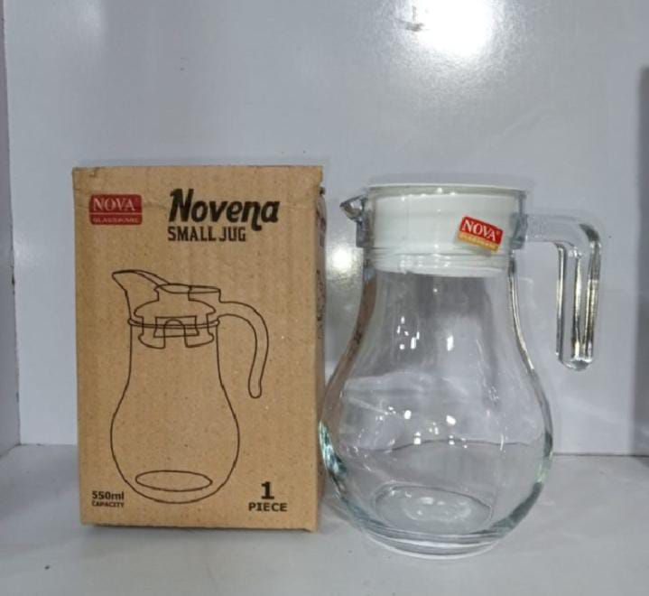 New 750ml Small Glass Fridge Jug Pitcher Carafe With non Drip Lid and ...