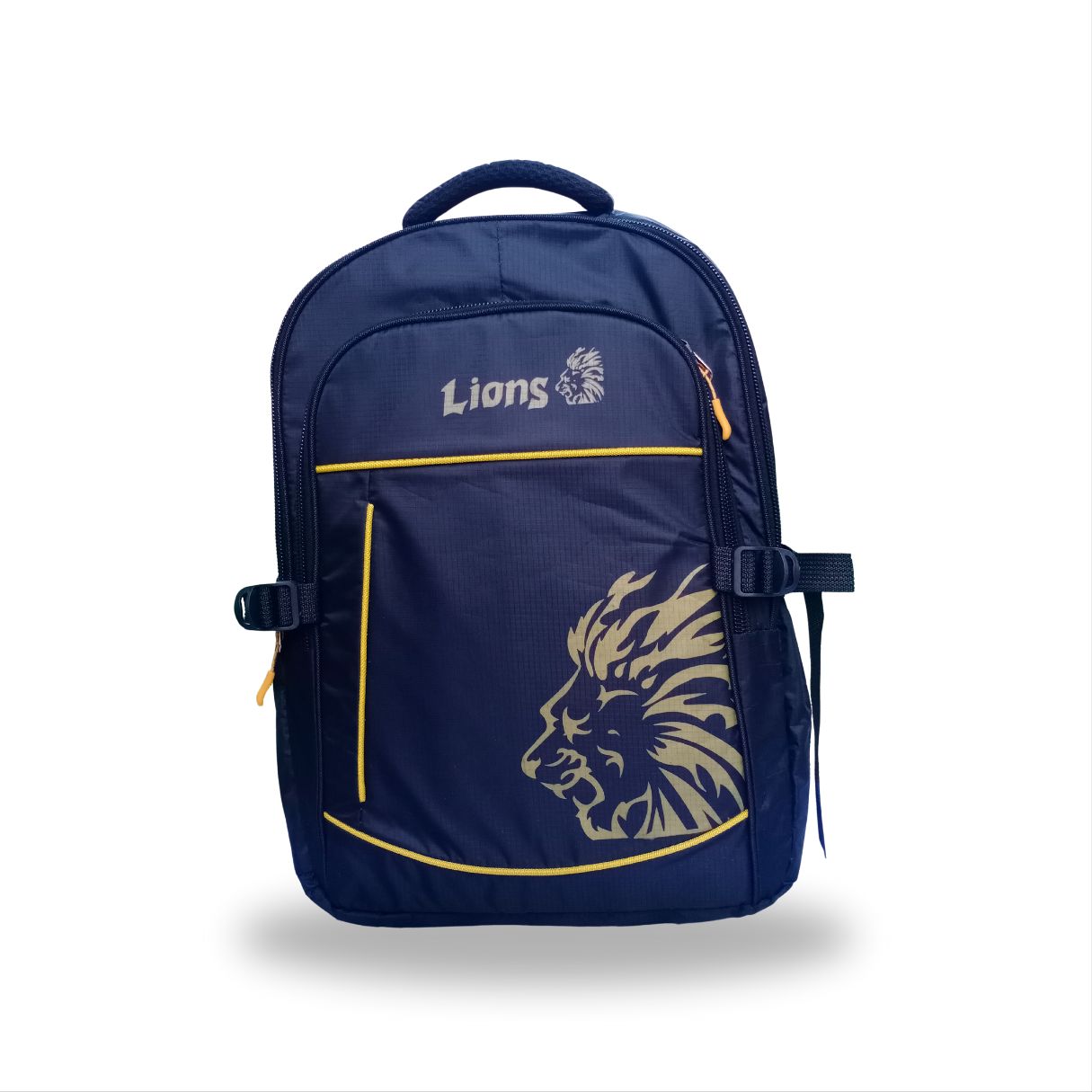 Lion printed travel laptop backpack Black with multicolor combination ...