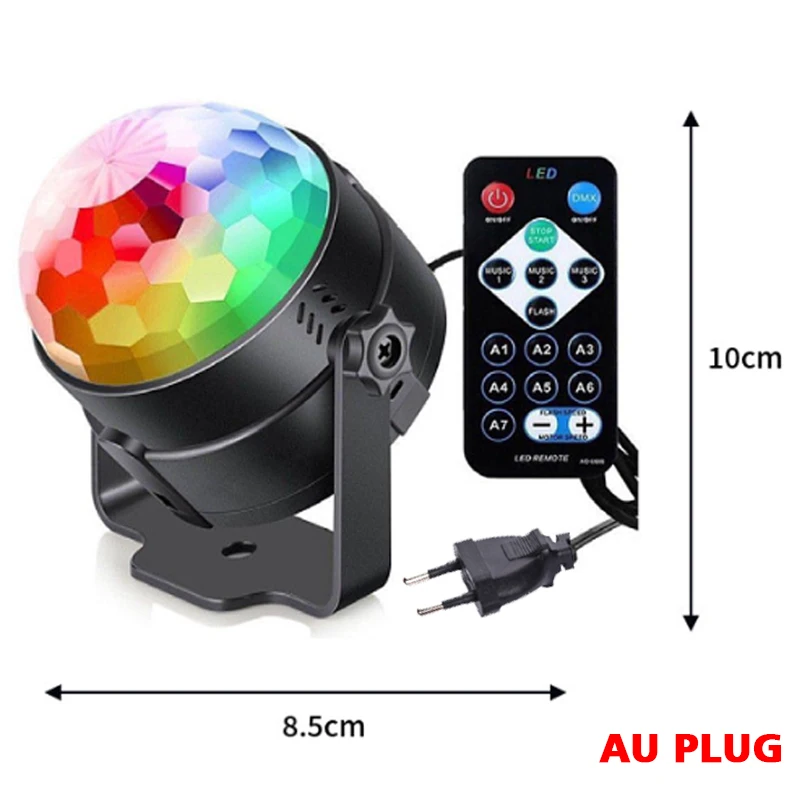 7 Colors Strobe Light Sound Activated Stage With Remote Control Disco ...
