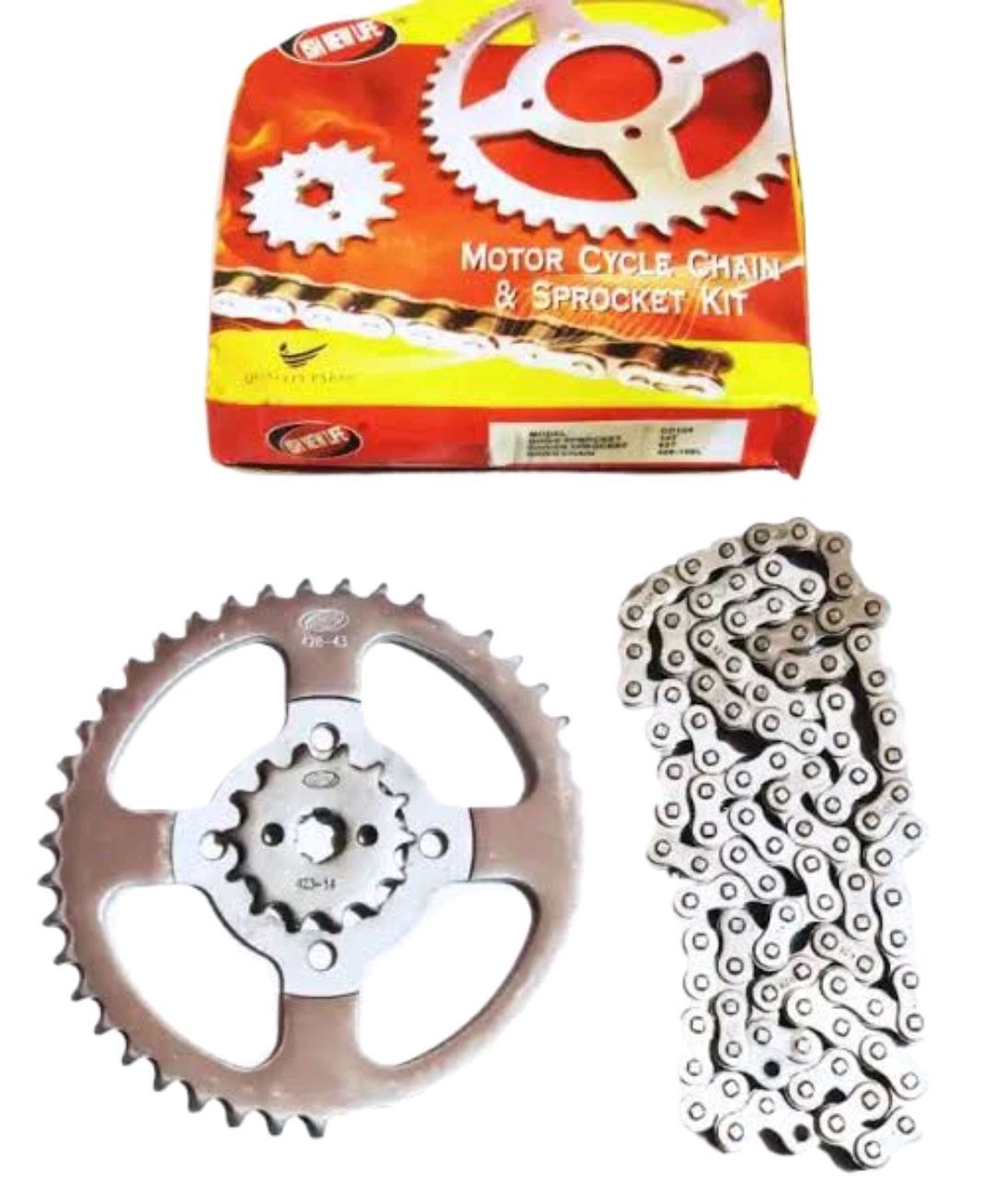 Motorcycle chain kit/ sprocket kit complete for Cd100/ Pridor 100cc ...