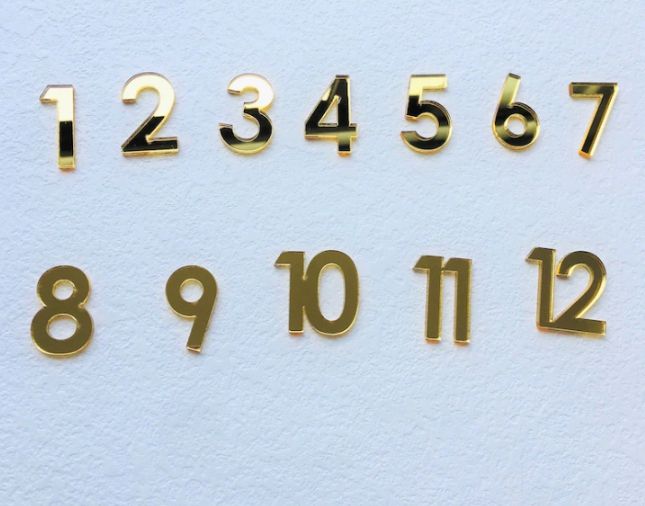 acrylic numbers for resin clock 1 inches | Daraz.pk