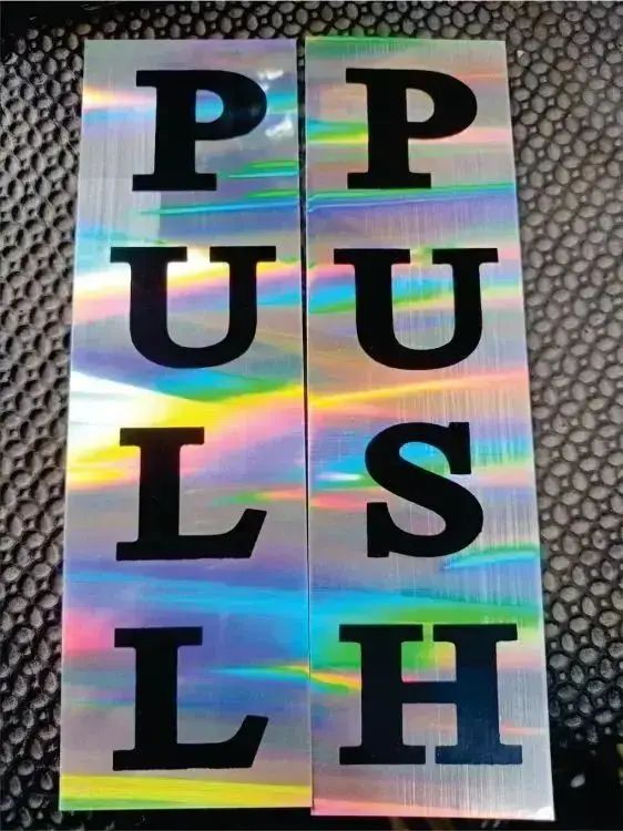 pull push sticker for doors of offices resturants etc 2pcs | Daraz.pk