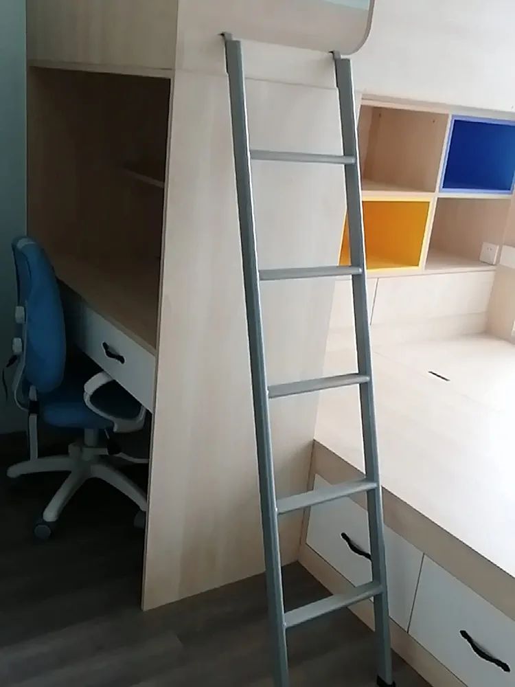 Bunk Bed Ladder Metal Bunk Bed Ladder with Hooks & Rubber Foot Pads ...