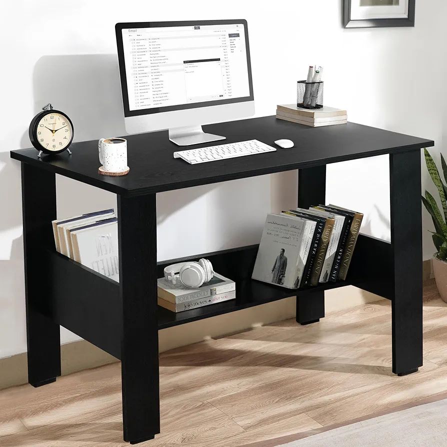 Computer Table with bottom shelf, Study Table, Study table for kids and ...
