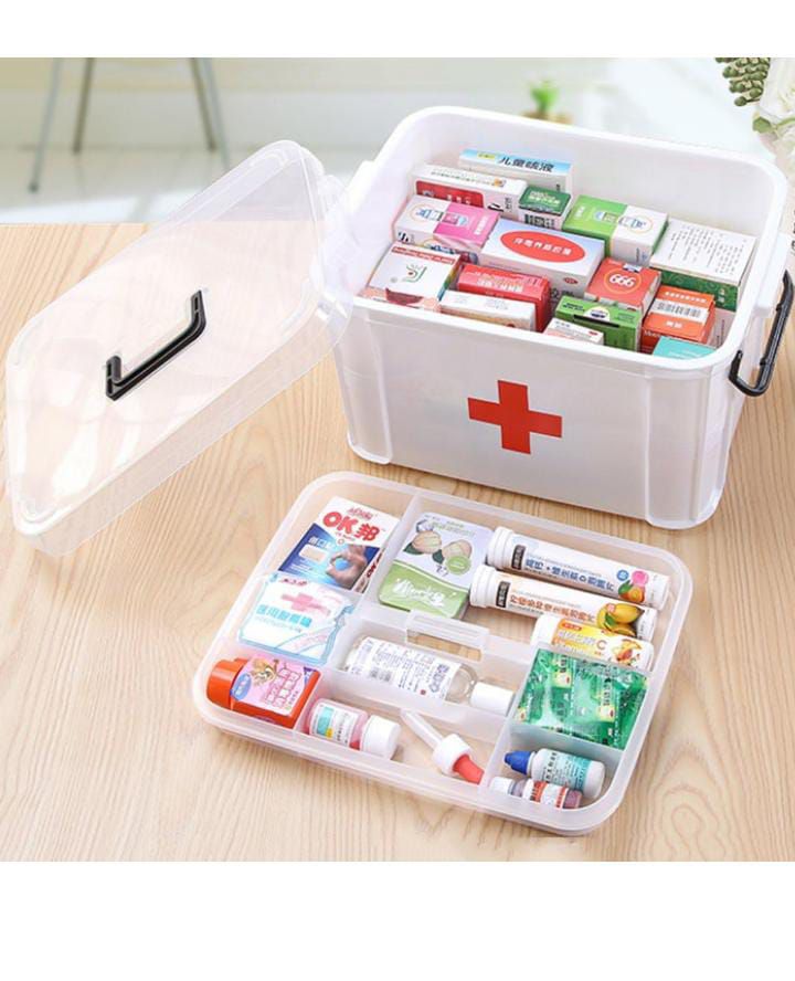 First Aid Kits Large Capacity Medicine Box Chest Organizer Medical ...