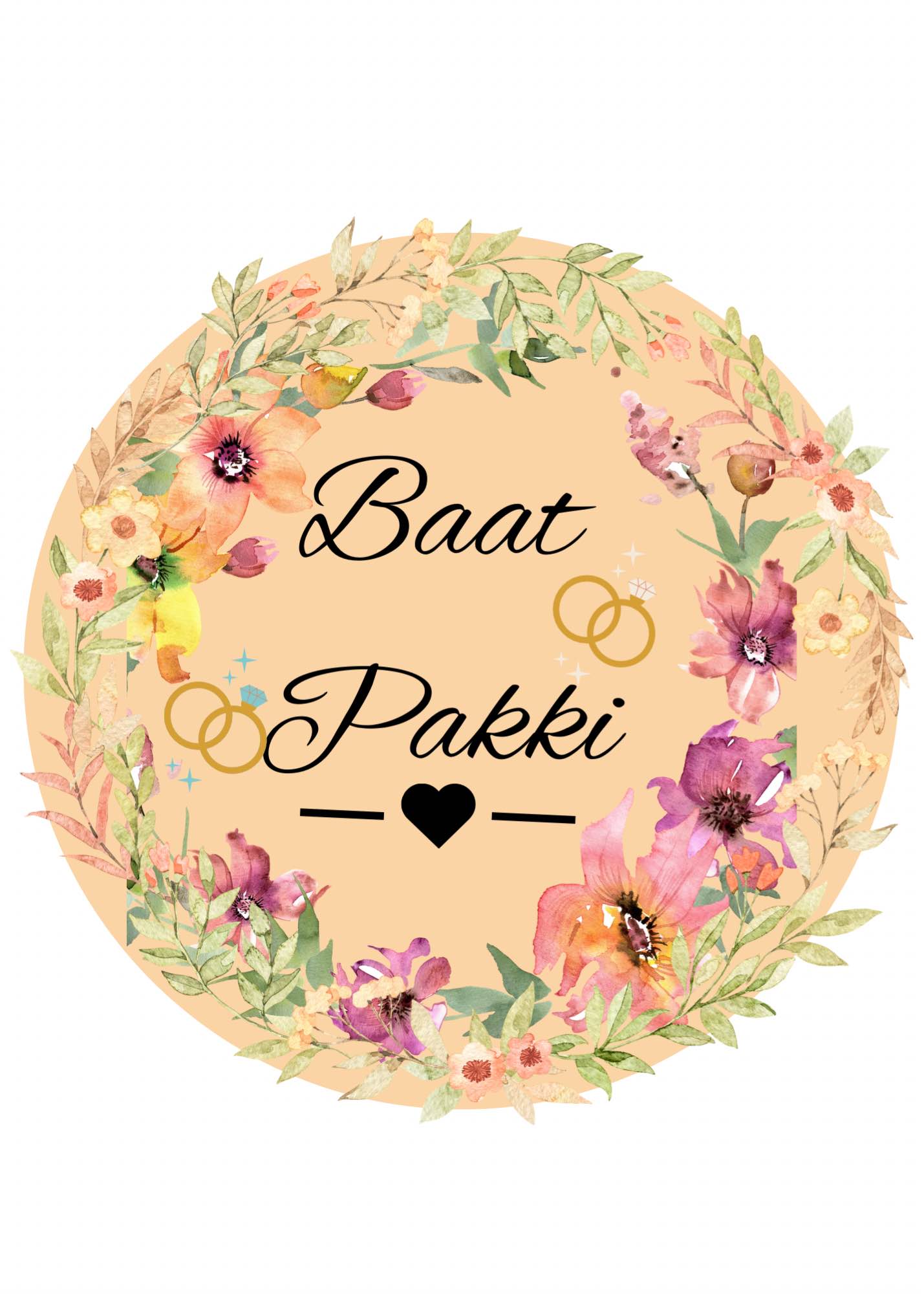 pack of 10 baat pakki tags / cake toppers / customize baat pakki tags ...