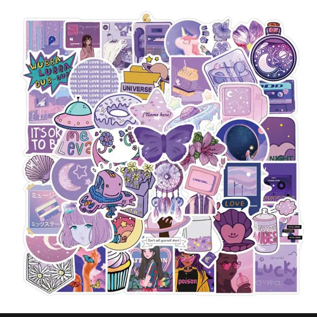 beautiful journaling stickers uncut sheet A4 size best for journaling ...