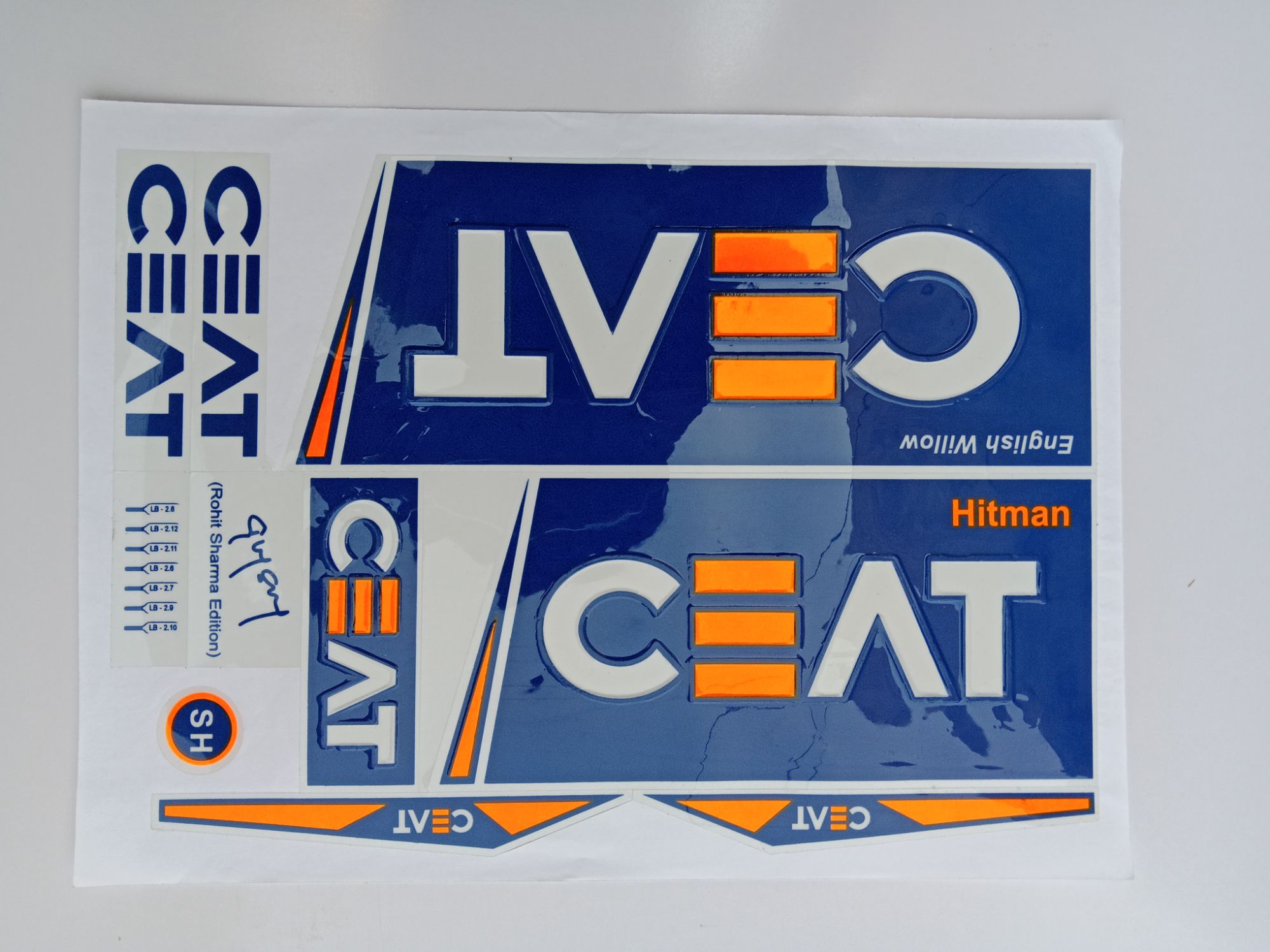New 3D 2024 Latest CEAT Blue Edition Top Quality Cricket Bat Sticker ...