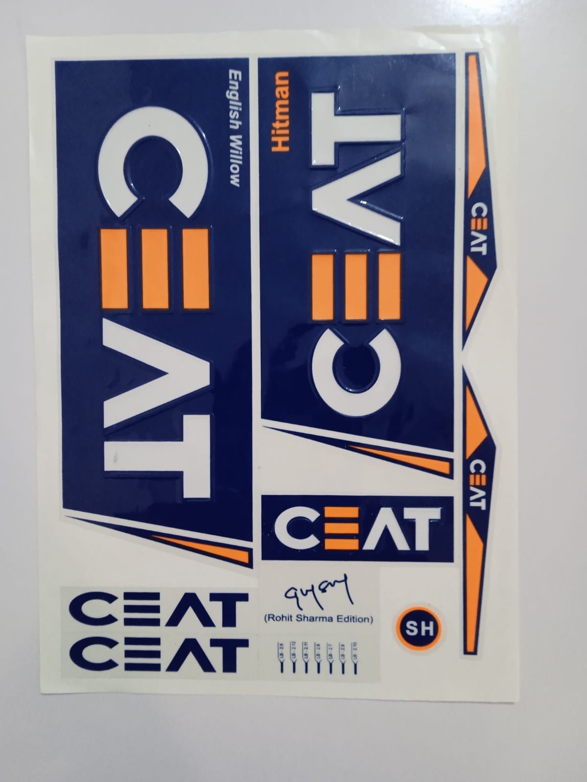 New 3D 2023 CEAT Blue Edition Cricket Bat Sticker For Professional ...