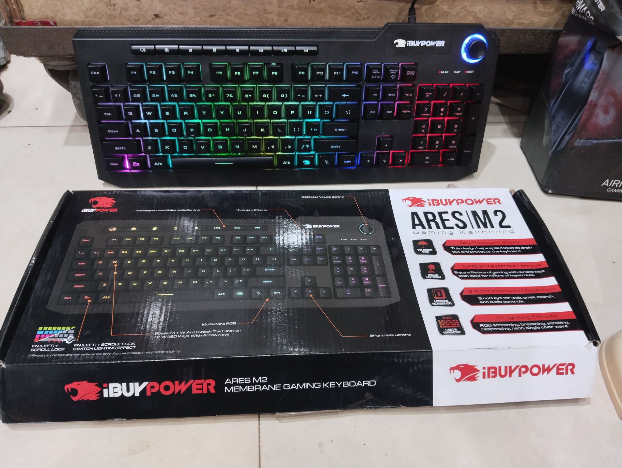 Gaming keyboard semi mechanical K3 RGB Breathing mode and clicker sound ...