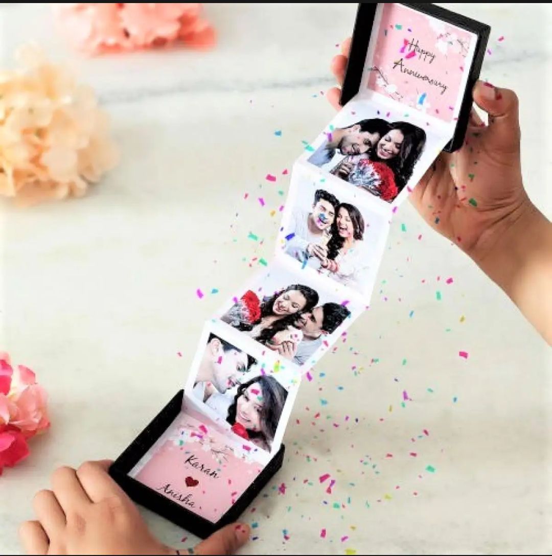 Personalised Photo Pull-Up Box for Birthdays, Anniversaries, Valentine ...