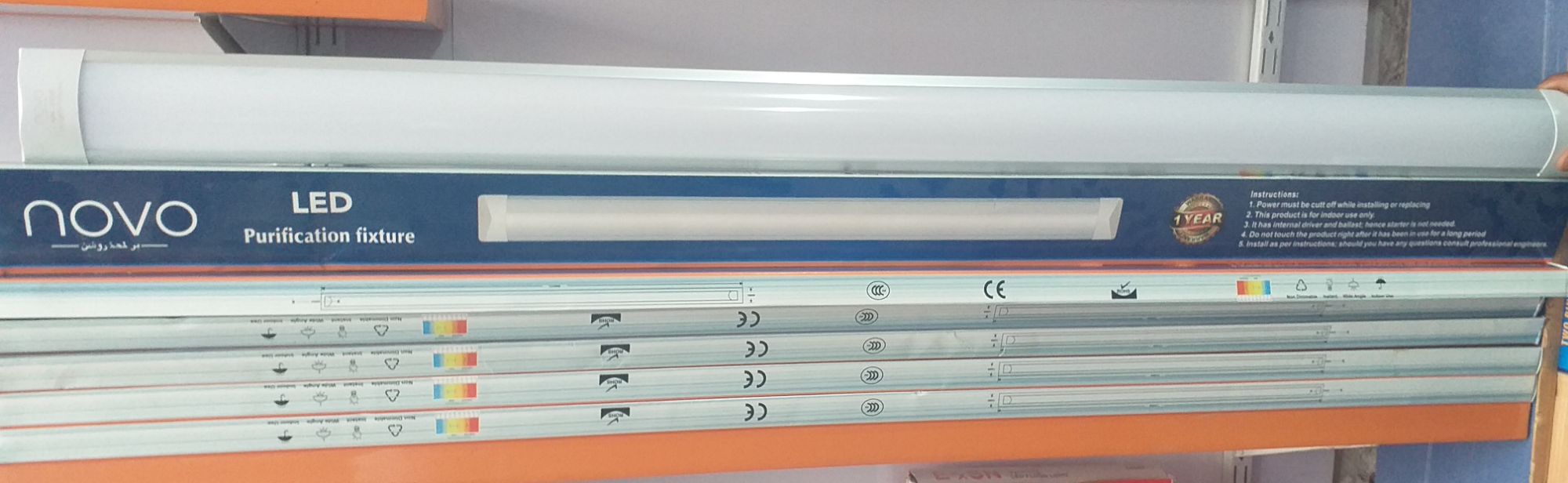 LED SMD Surface Mounted Flat Batten Linear Tube Light 2FT 36W 220V ...