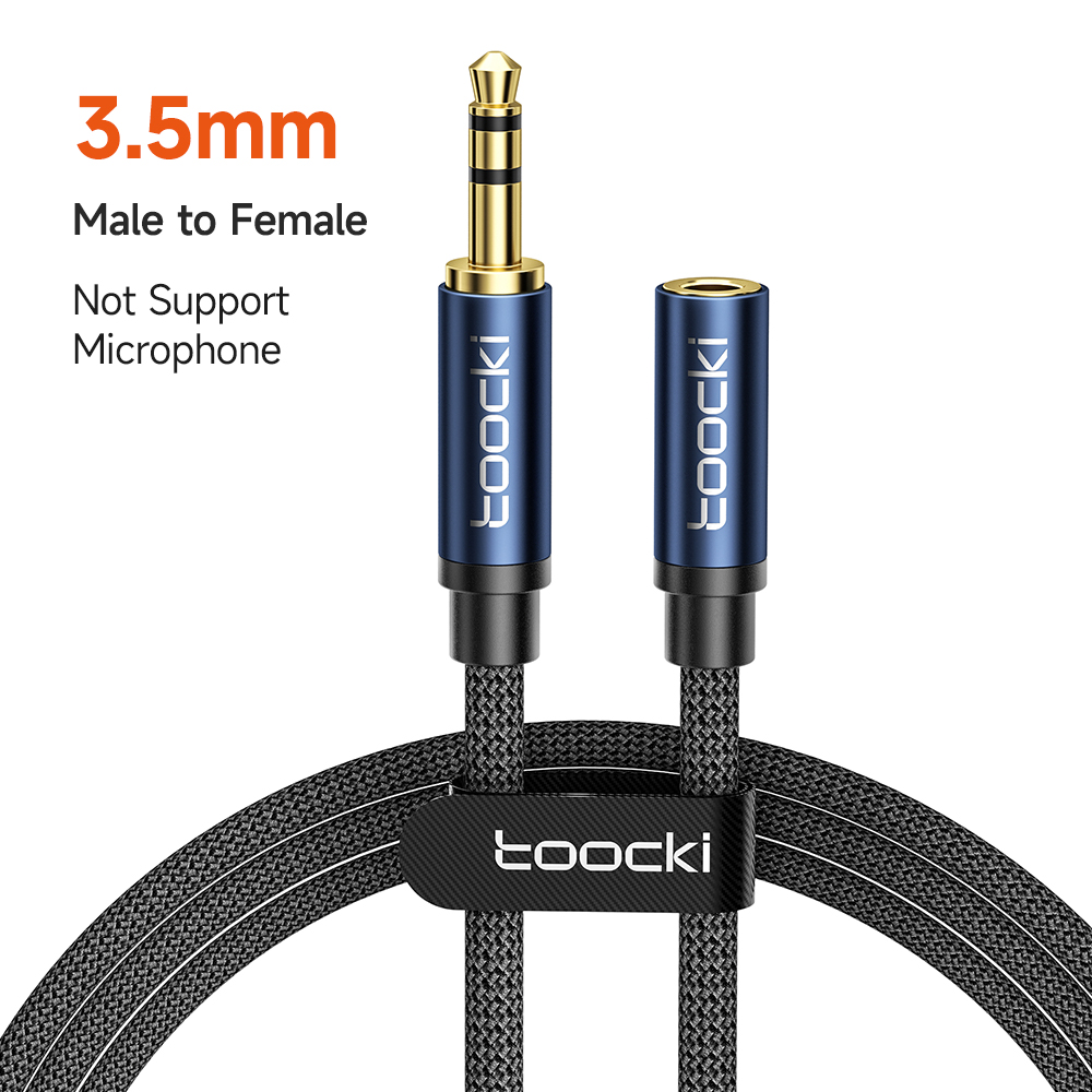 Toocki 3.5mm Wire for headphone Male to Female Cable Support Microphone ...