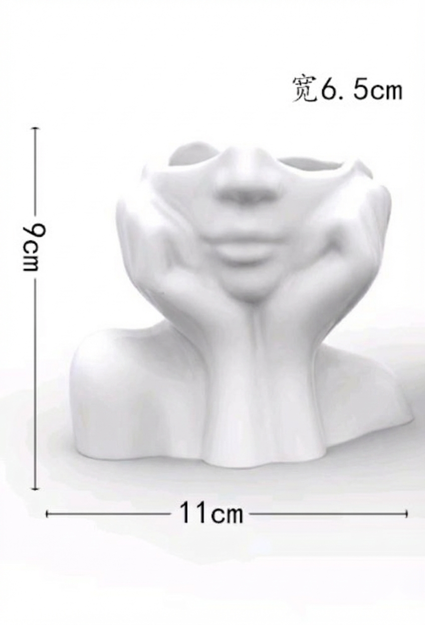 face vase, lady face vase, home decor face vase, vase, | Daraz.pk