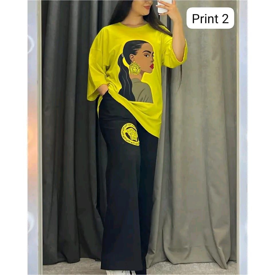 Ladies 2 piece dtf print summer fabric Lounge wear dress | Daraz.pk