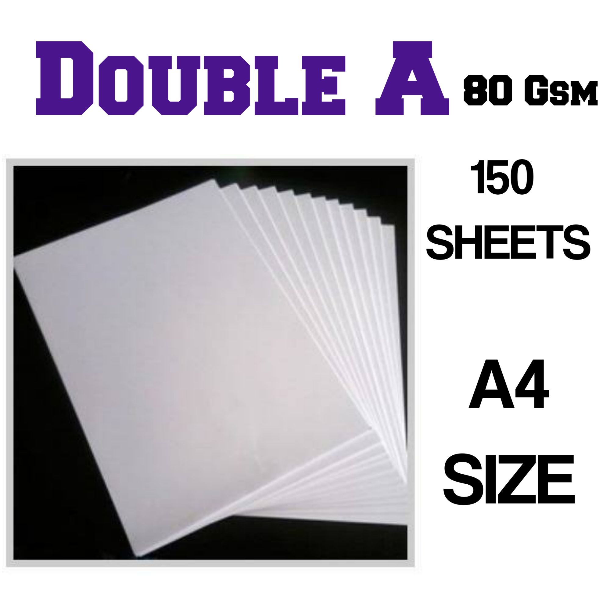Pack of 150 White Printable Sheets 80 GSM Double A | Daraz.pk
