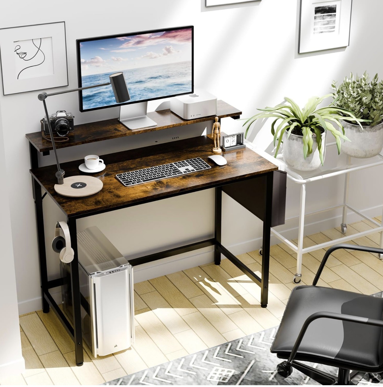 Computer Desk 39 inch Home Office Desks, Writing Gaming Desk with ...