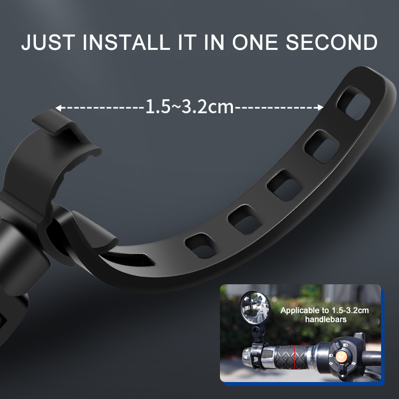 X-TIGER Universal Bicycle Rearview Mirror Adjustable Rotate Wide-Angle ...