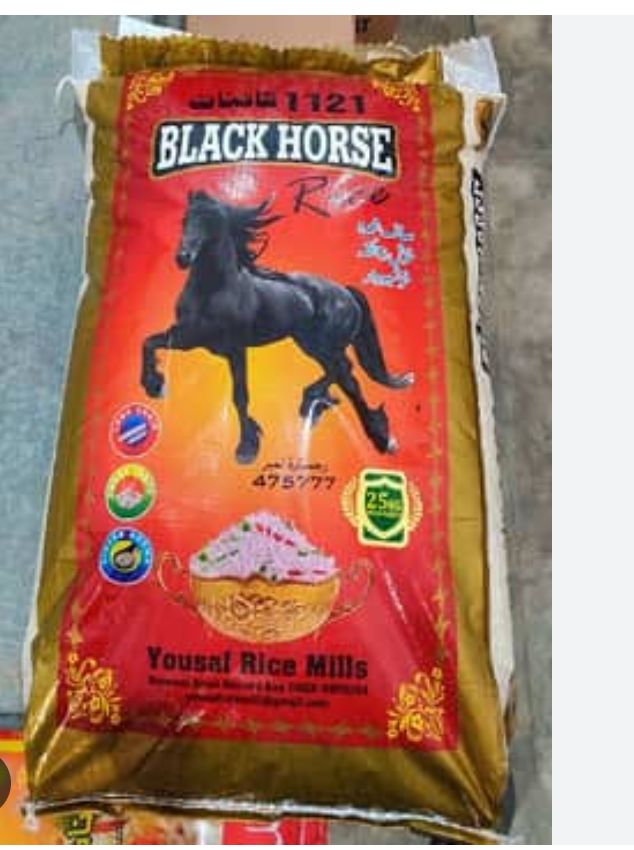 black horse rice brand 🌾 3 kg pure steam kainat 1121 💯 export quality ...