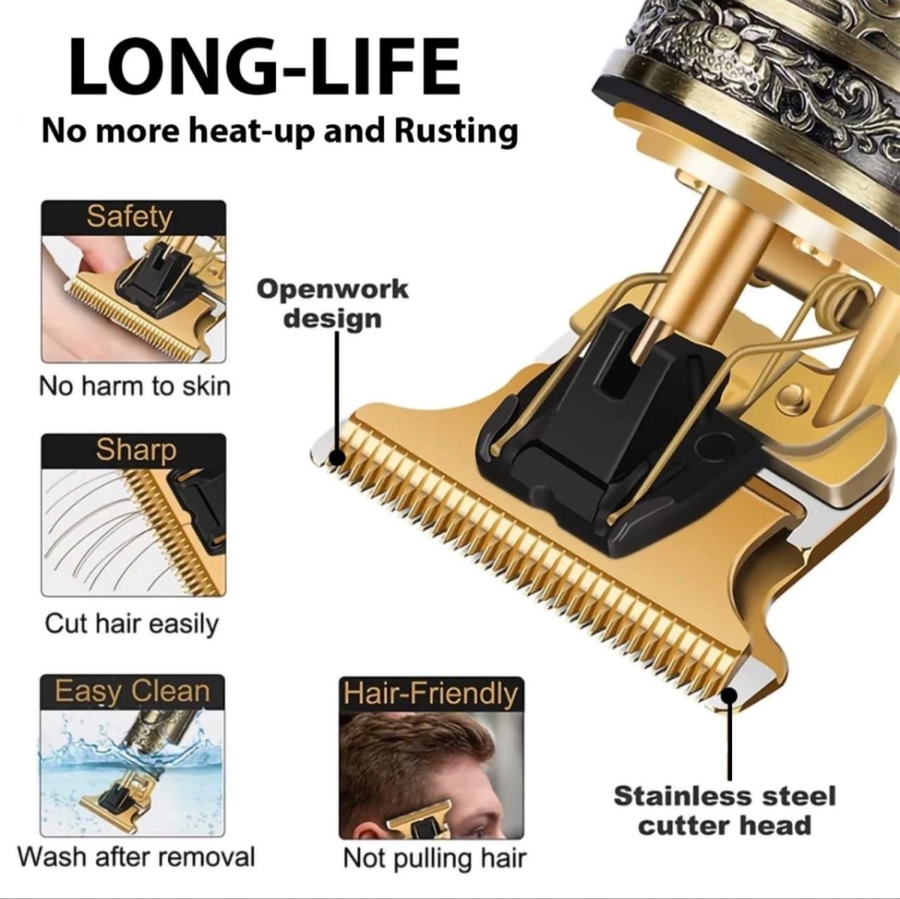 Vintage T9 Trimmer Professional Dragon Style metal reachargeable ...