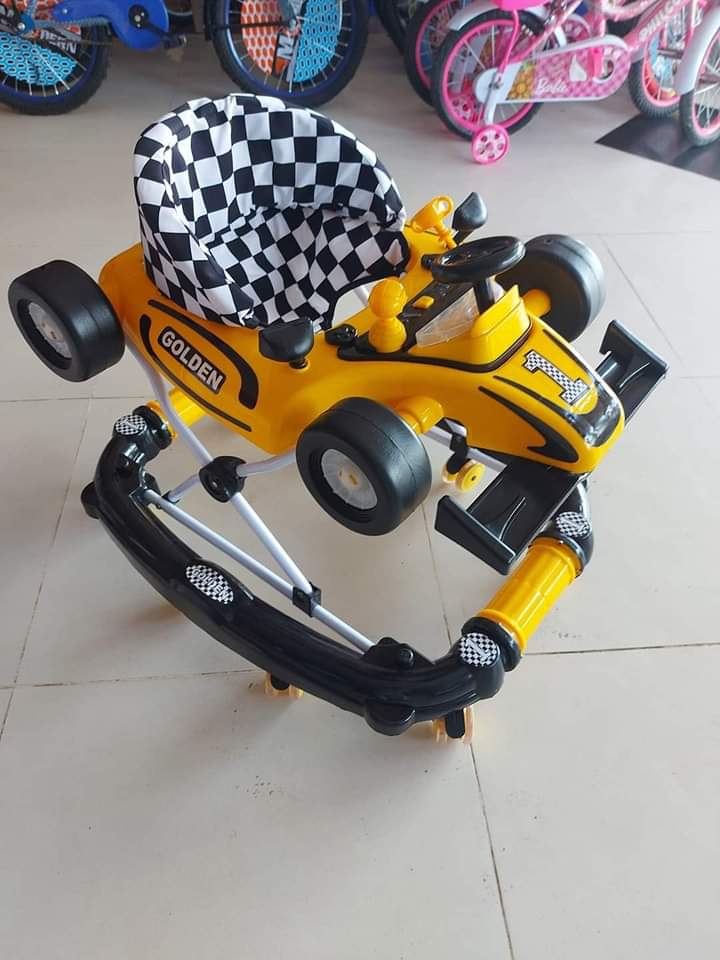 2 in 1 formula 1 car rocker + baby wolker with lights in music in ...