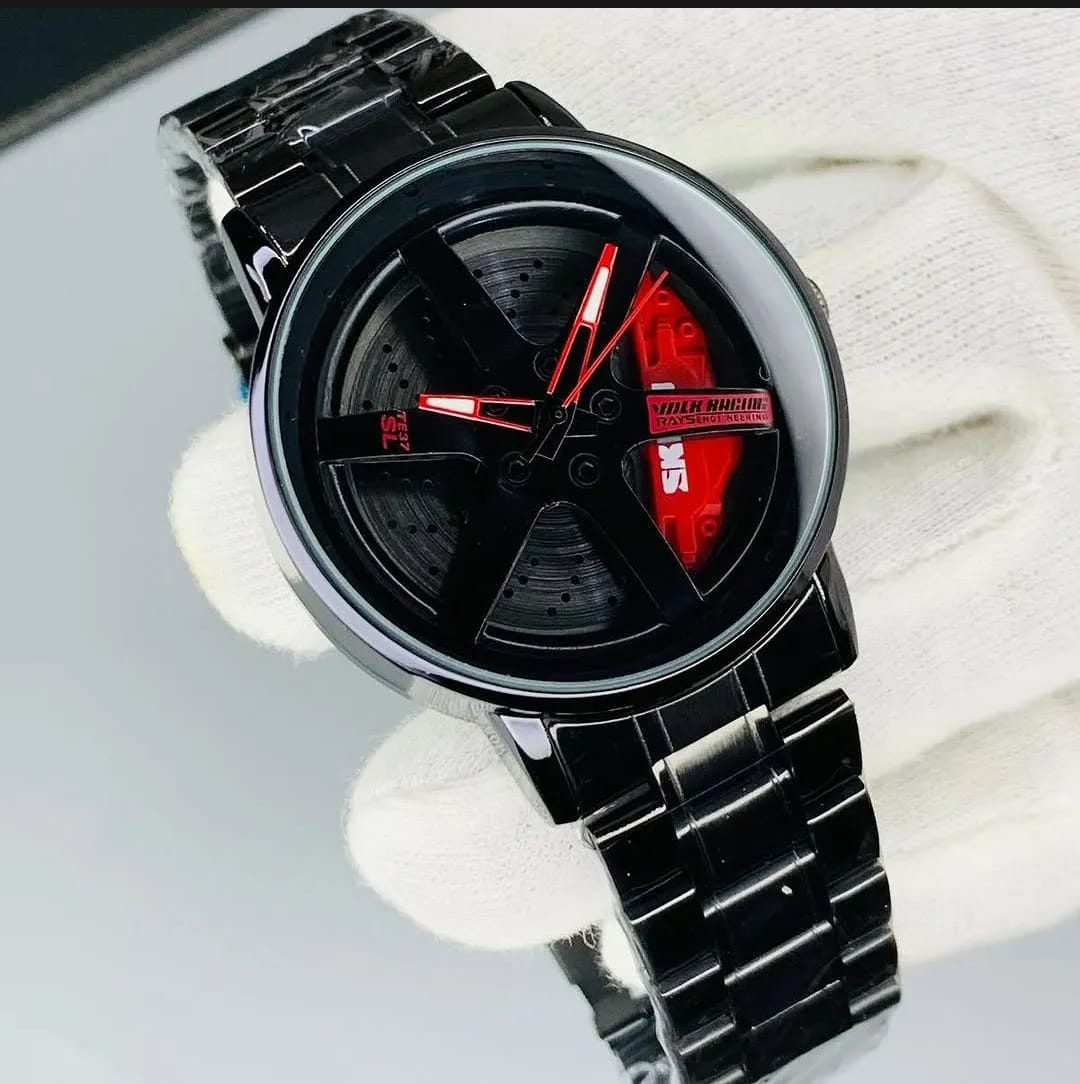 Wheel watch move wheel Waterproof Stainless Steel Quartz Wrist Watch ...