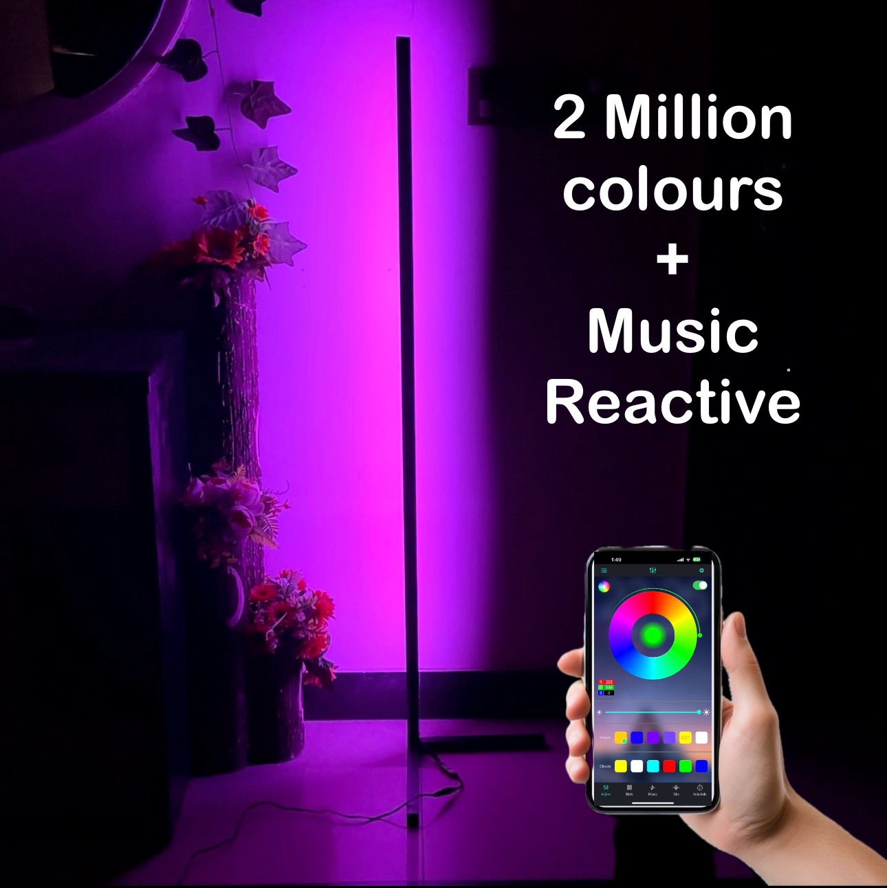 RGB CORNER LAMP , FLOOR LAMP , BEST QUALITY PRODUCT , 100% SATISFACTION ...