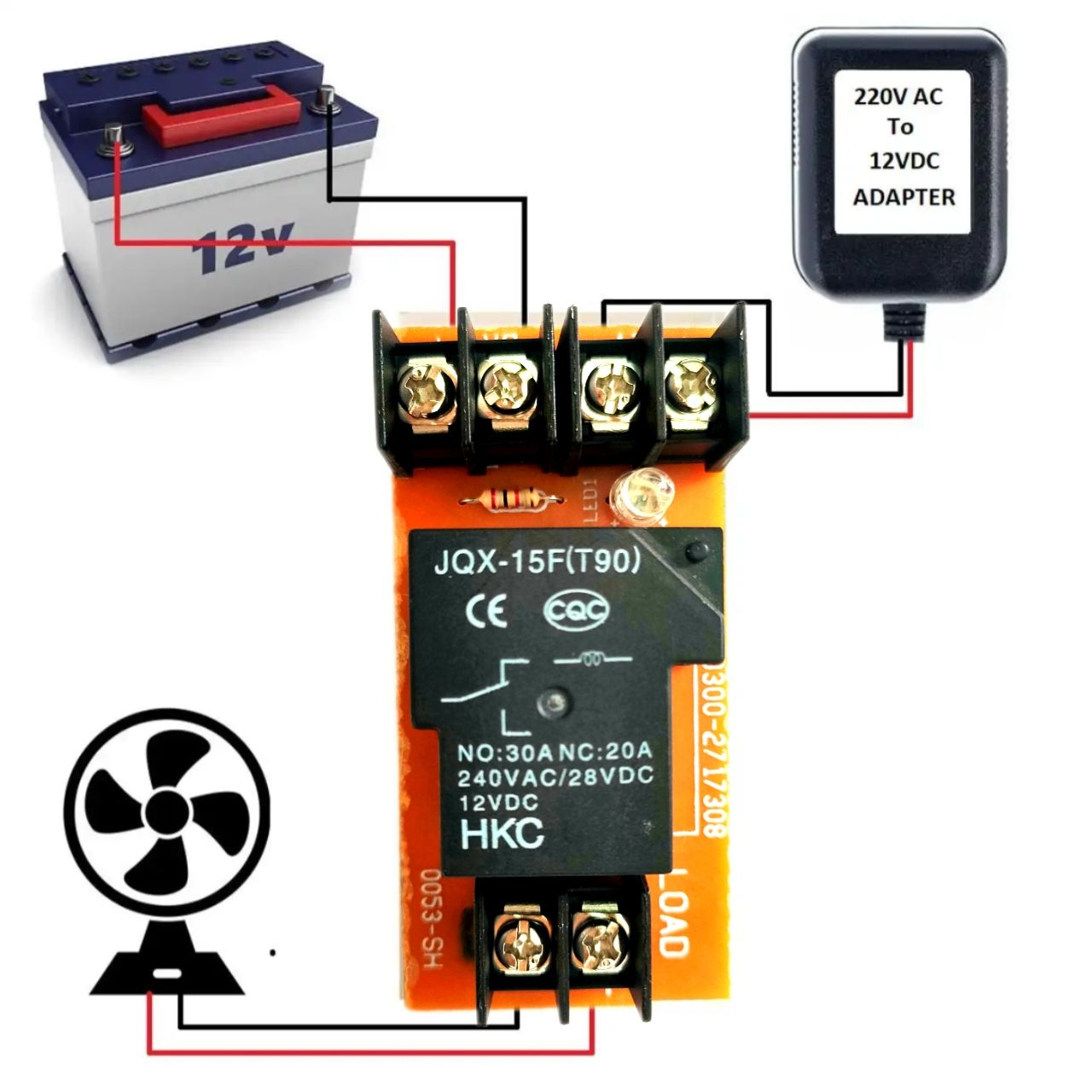 12V 30A Room Cooler Change Over Switch With Indicator LED light ...