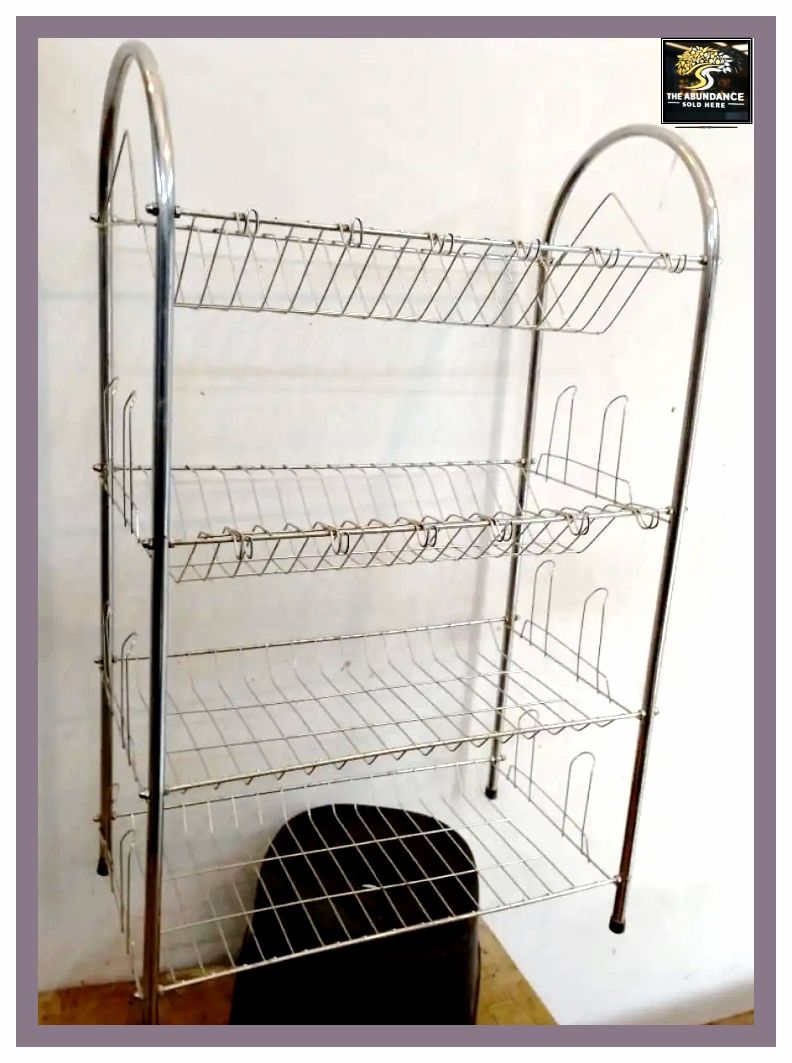 Relaxdays 3-Tier Drainer, Stainless Steel Dish Rack, Compact, Robust ...