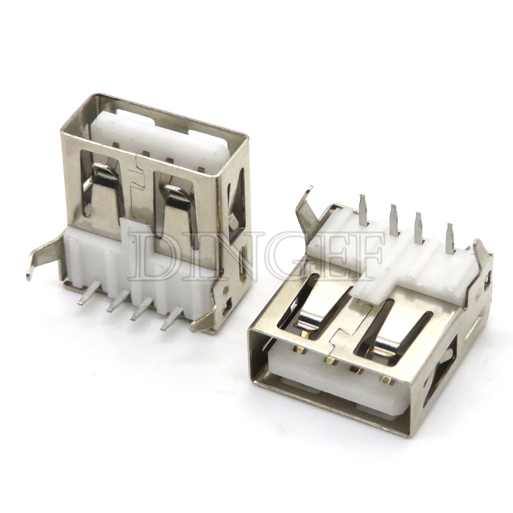 5Pcs USB Type A Standard Port Female Solder Jacks Connector PCB Socket ...