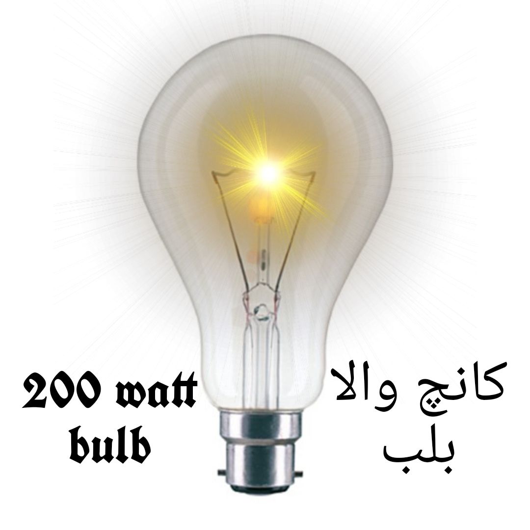 200 watt bulb for incubator and normal use old design glass bulb | Daraz.pk