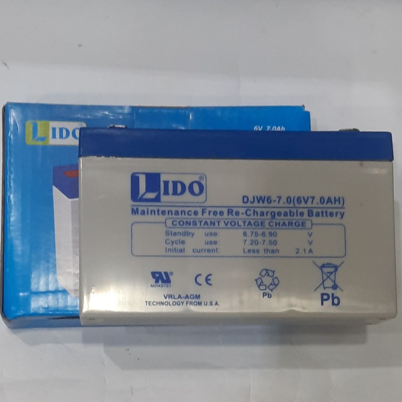 6v 7a maintainance free lido battery lead acid sealed dry battery ...