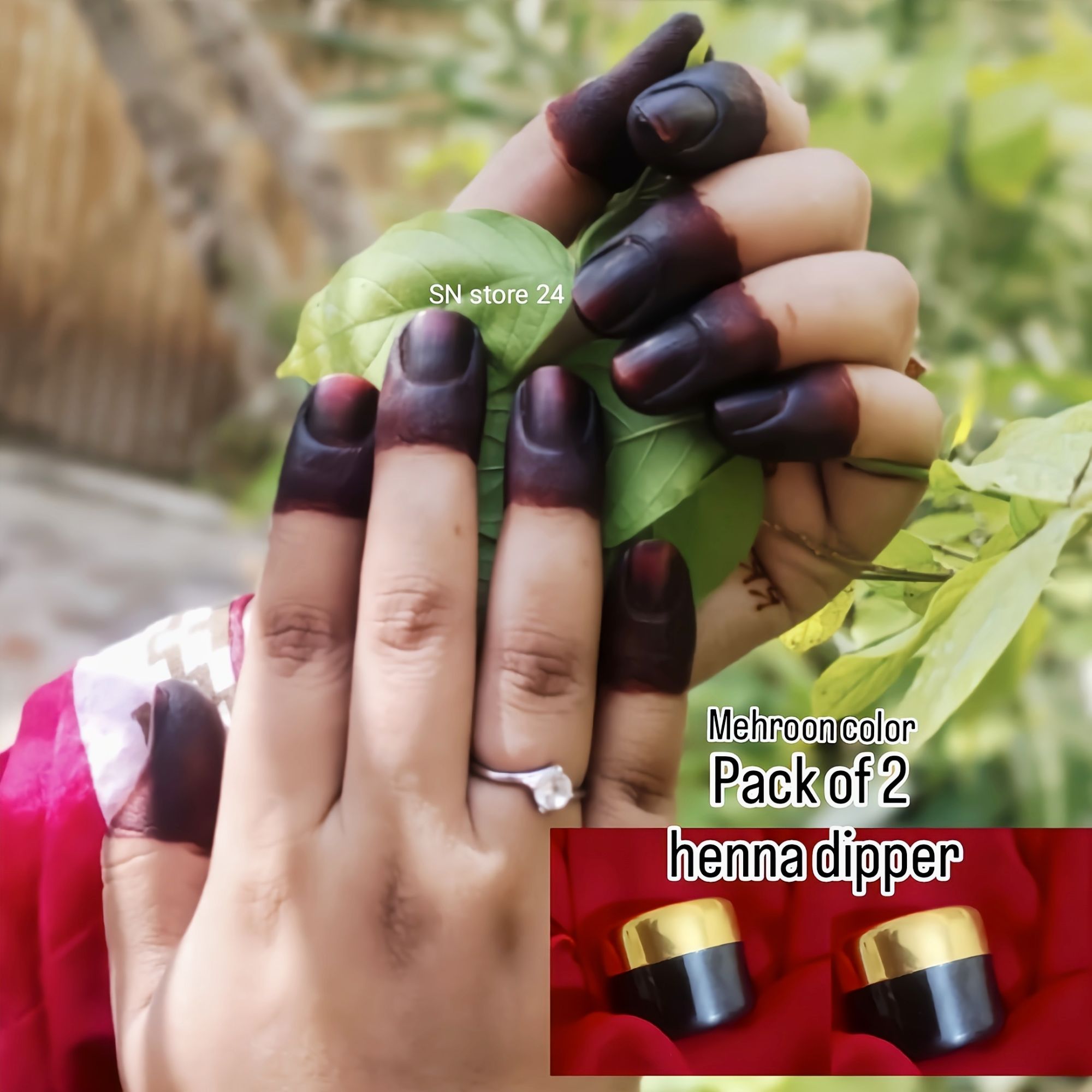 Henna dipper kit pack of 2 | dark mehndi paste | finger mehndi dipper ...
